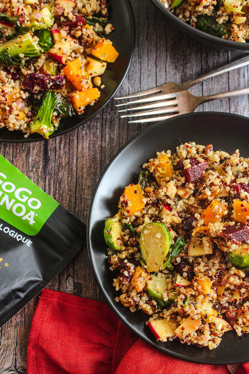Roasted Butternut Squash, Quinoa, and Brussels Sprouts Autumn Salad ...